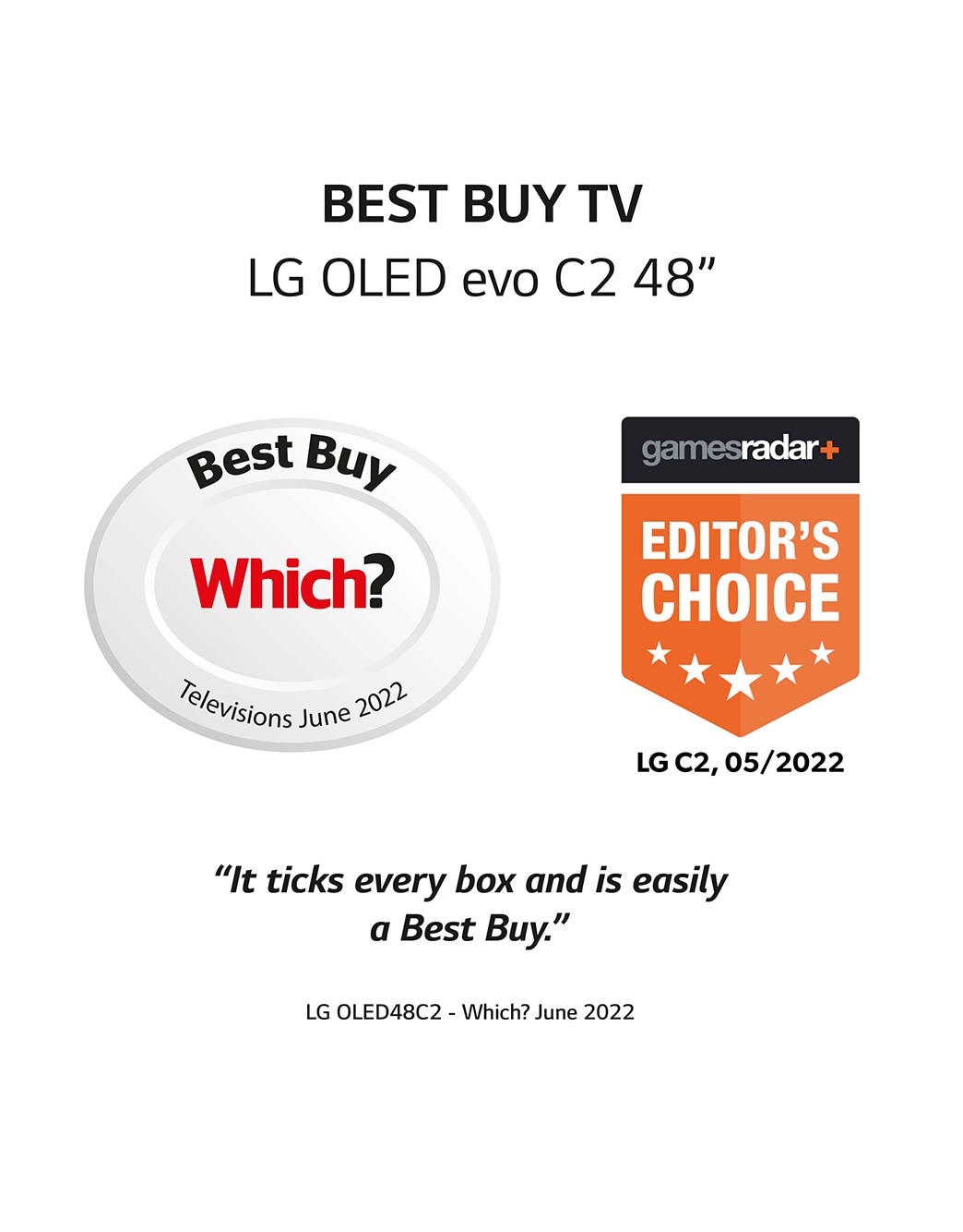 LG OLED evo C2 48" 4K Smart TV | OLED48C24LA | LG UK
