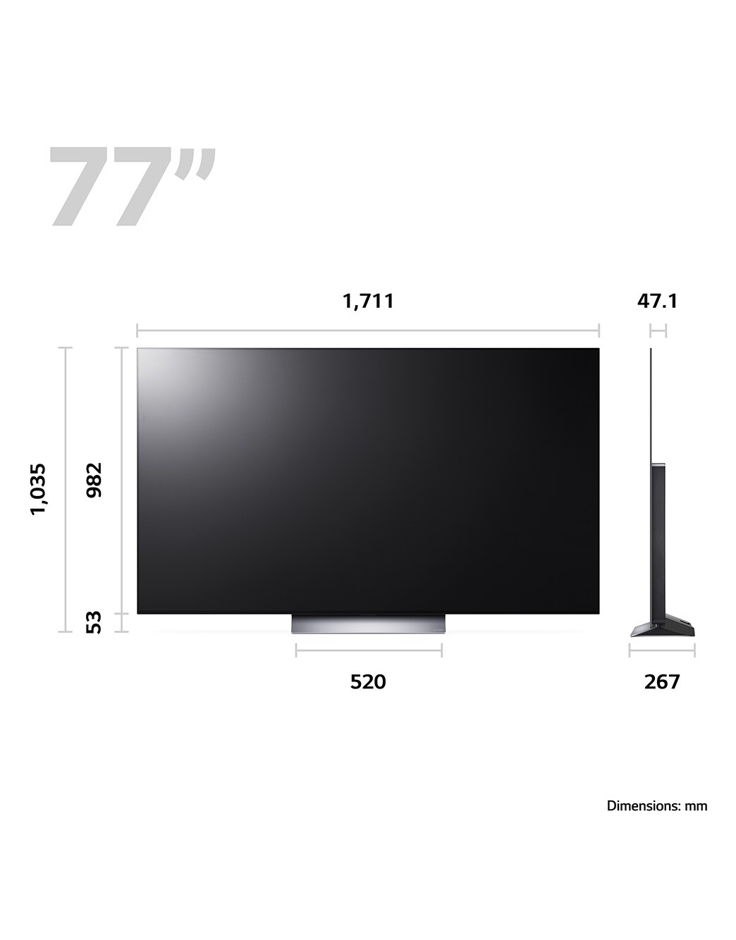 77 inch LG OLED evo C3 - OLED77C36LC | LG UK