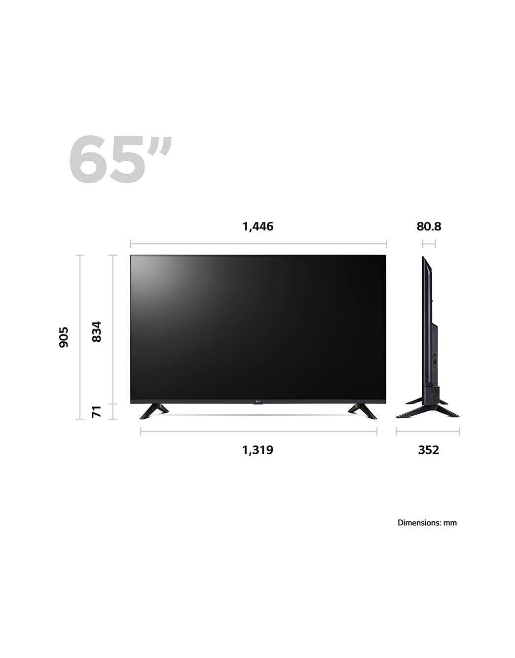 LG UR73 65 inch 4K Smart UHD TV 2023 - 65UR73006LA | LG UK