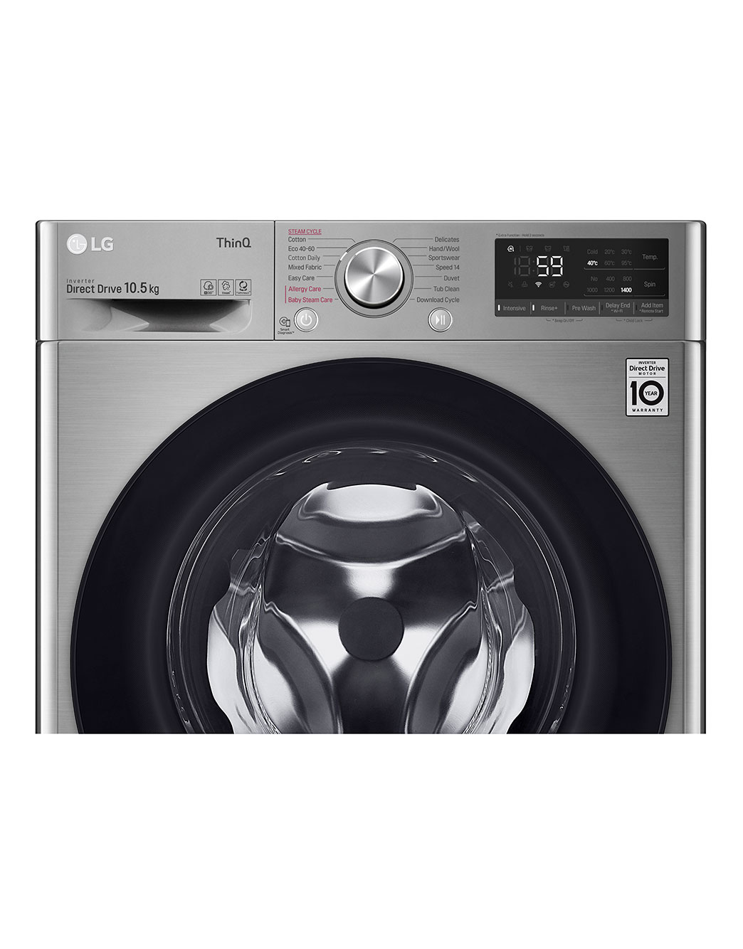 10.5kg AI DD™ Washing Machine Graphite | LG UK