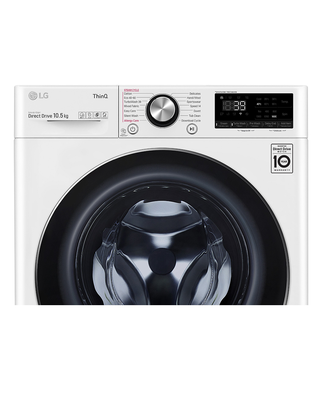 10.5kg AI DD™ Washing Machine White | LG UK