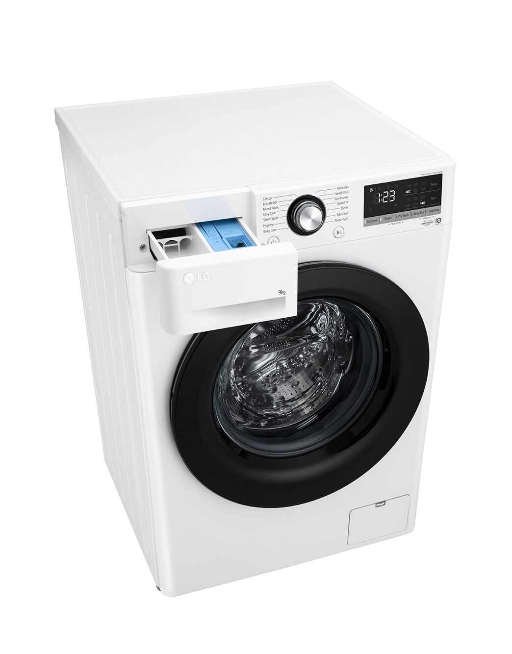 9kg Direct Drive Washing Machine White | LG UK