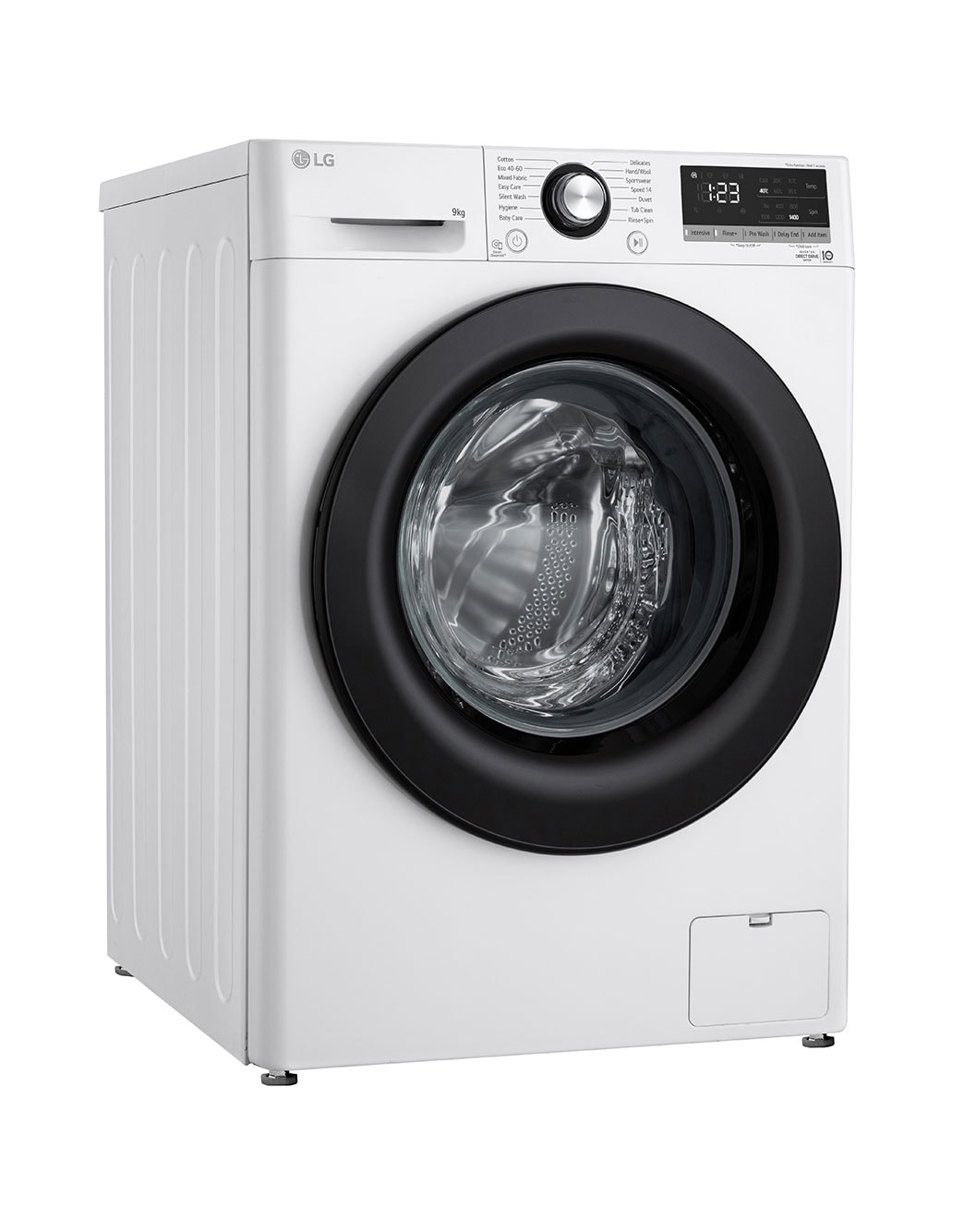 9kg Direct Drive Washing Machine, White | LG UK