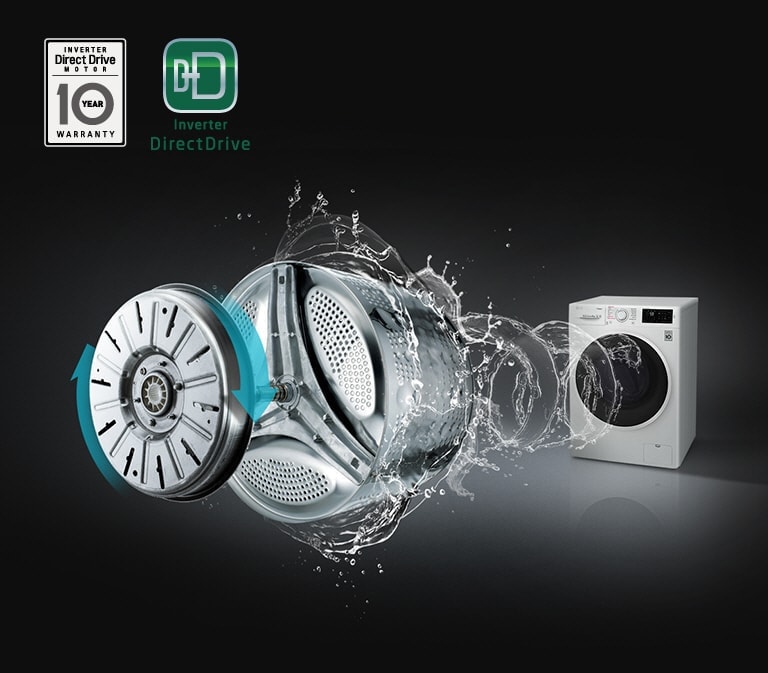 10.5kg AI DD™ Washing Machine White | LG UK