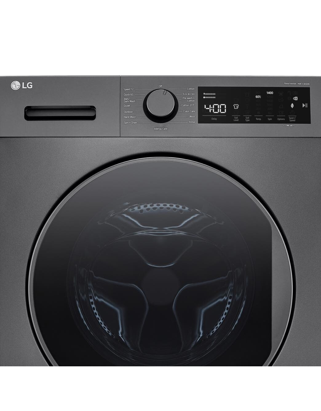 9kg Steam™ Washing Machine, Dark Silver - F4T209SSE | LG UK