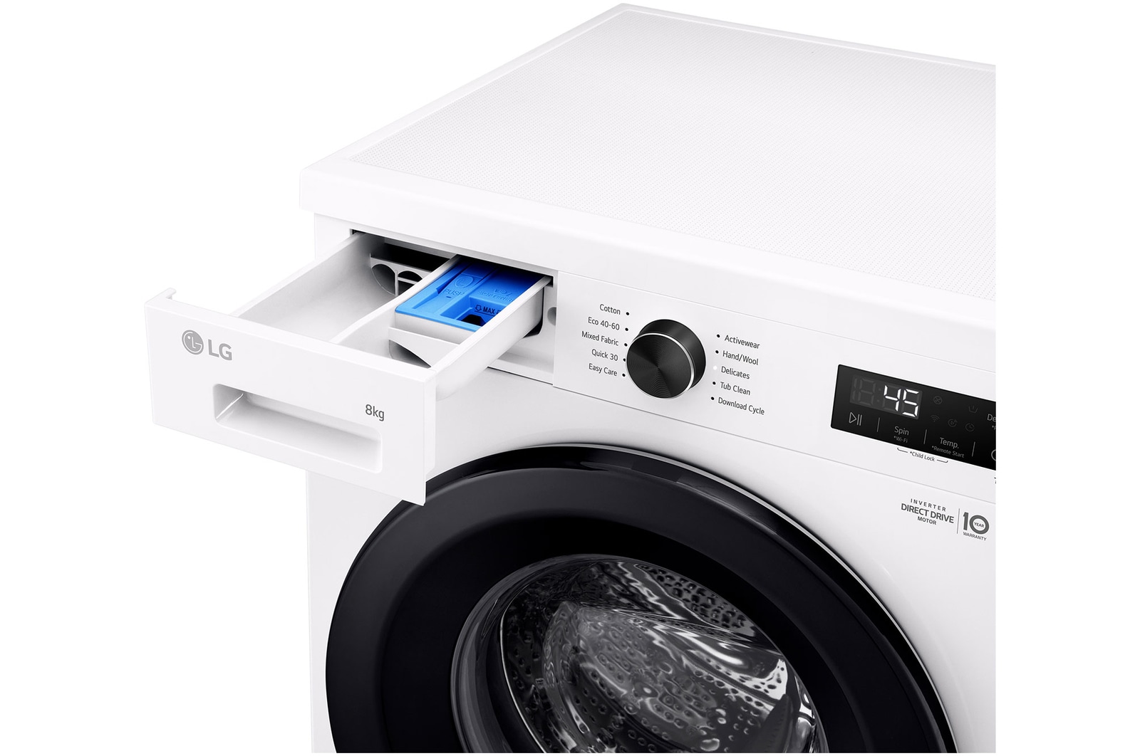 8kg Direct Drive Washing Machine White | LG UK