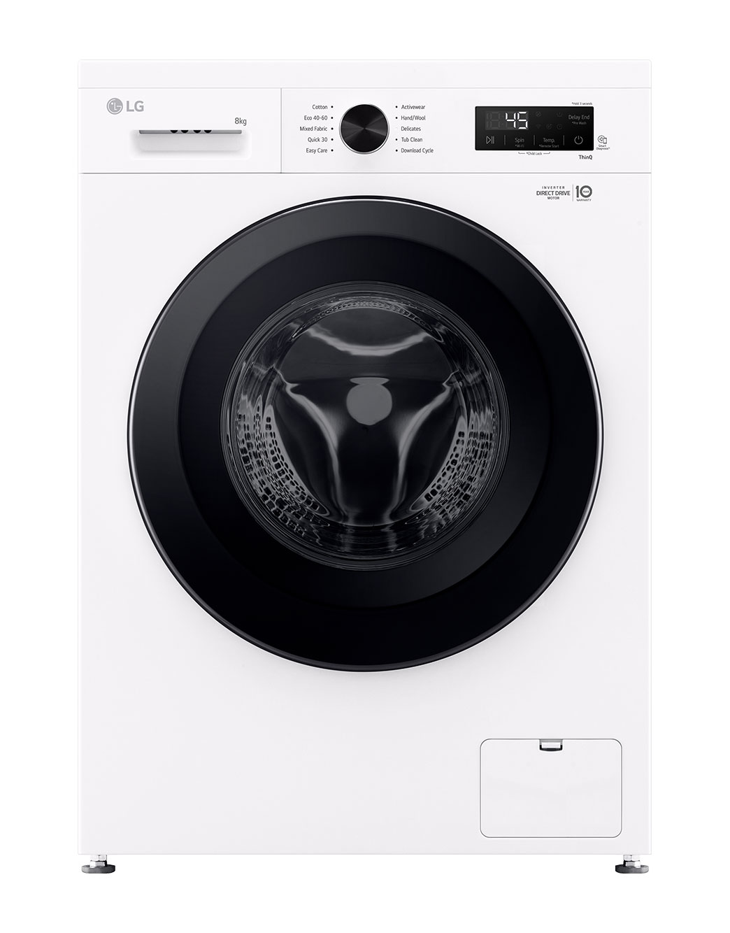 8kg Direct Drive Washing Machine White | LG UK