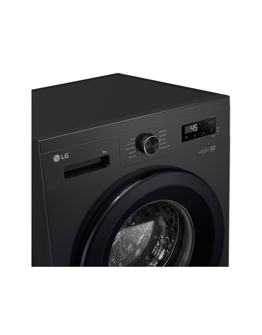 9kg Direct Drive Washing Machine Black | LG UK