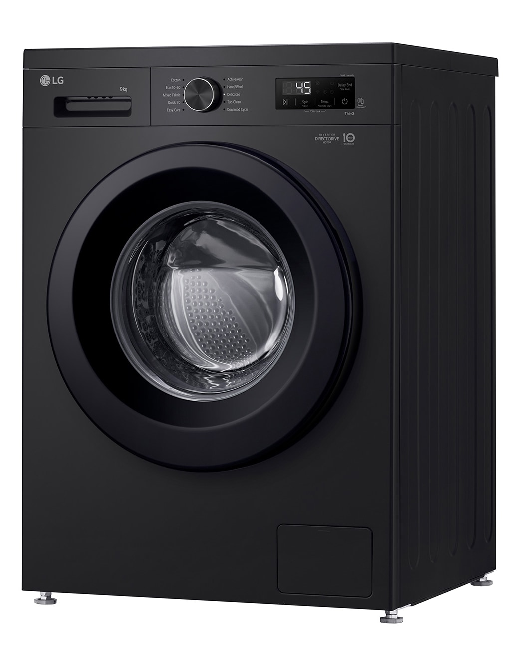 9kg Direct Drive Washing Machine Black | LG UK