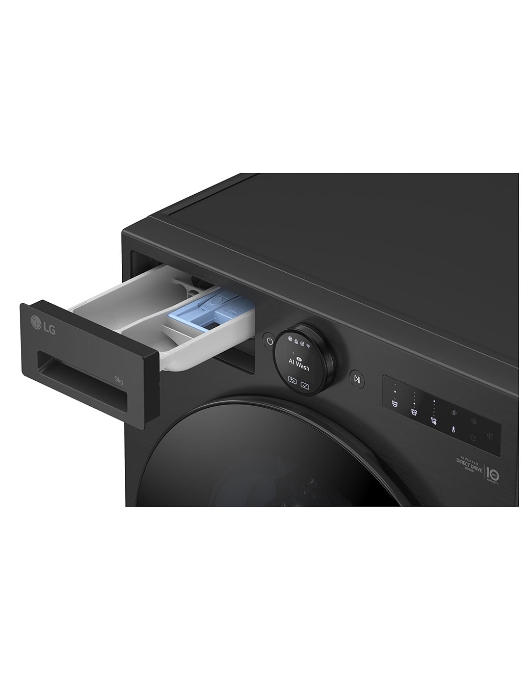 9kg Washing Machine Black F4X7009TBB | LG UK