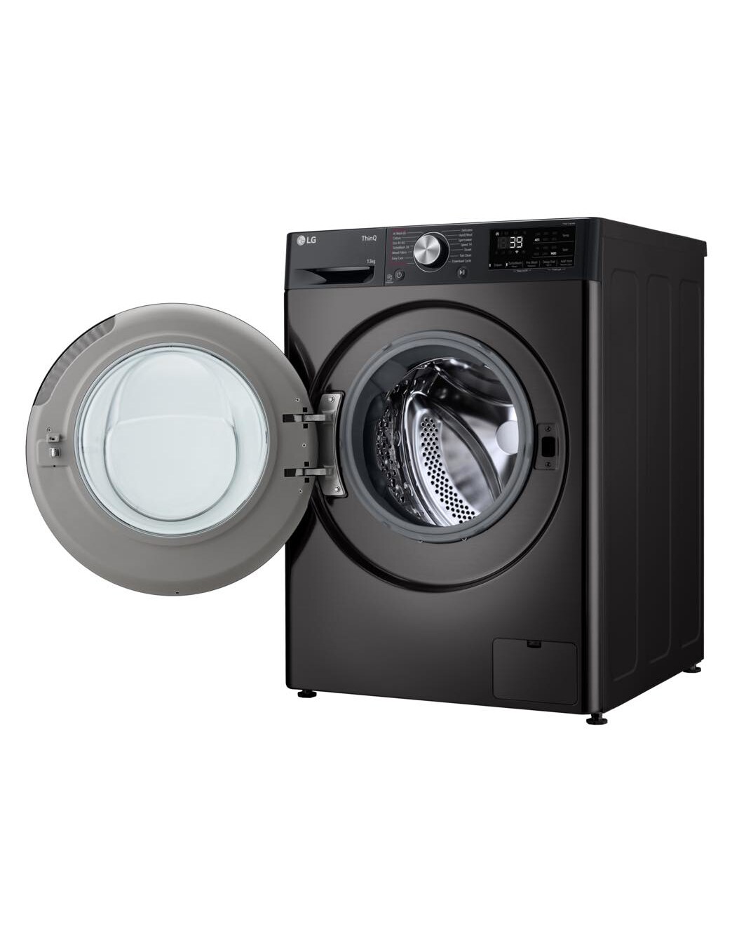 13kg AI Direct Drive Washing Machine Platinum Black | LG UK