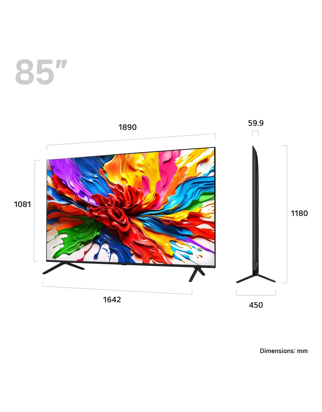 85 inch LG QNED evo AI QNED92 MiniLED 4K Smart TV 2025 - 85QNED92A6A ...