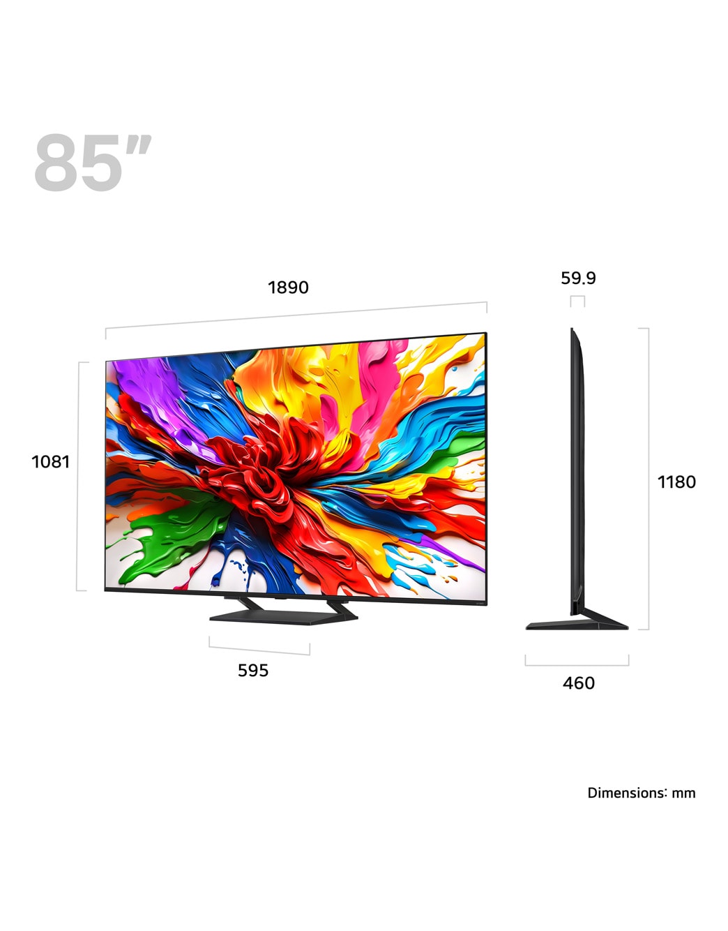 85 inch LG QNED evo AI QNED93 MiniLED 4K Smart TV 2025 - 85QNED93A6A ...
