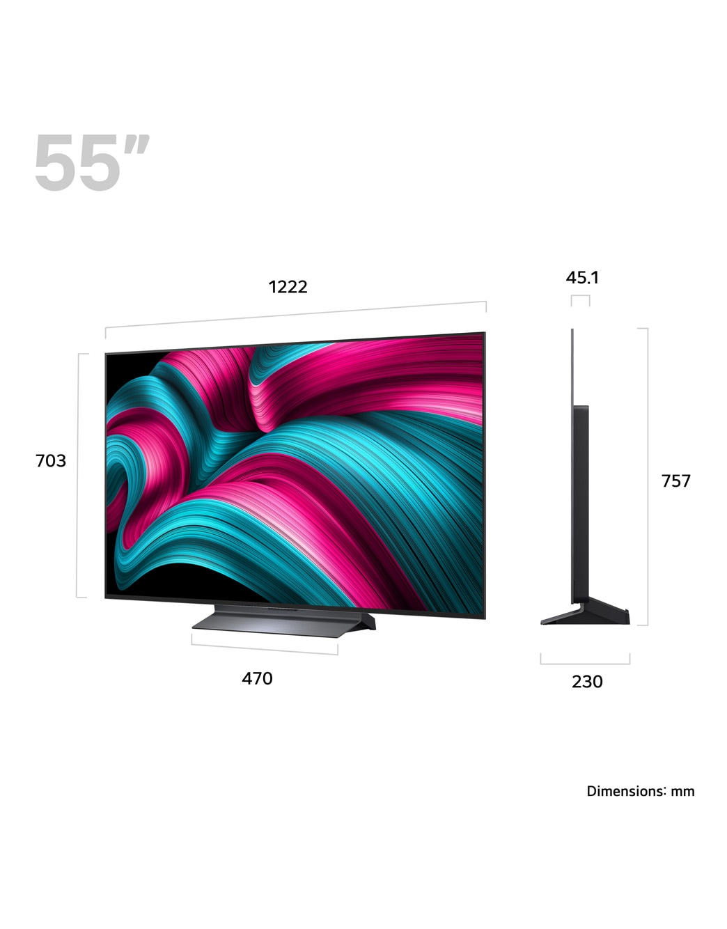 55 inch LG OLED evo AI C5 4K Smart TV 2025 - OLED55C54LA | LG UK