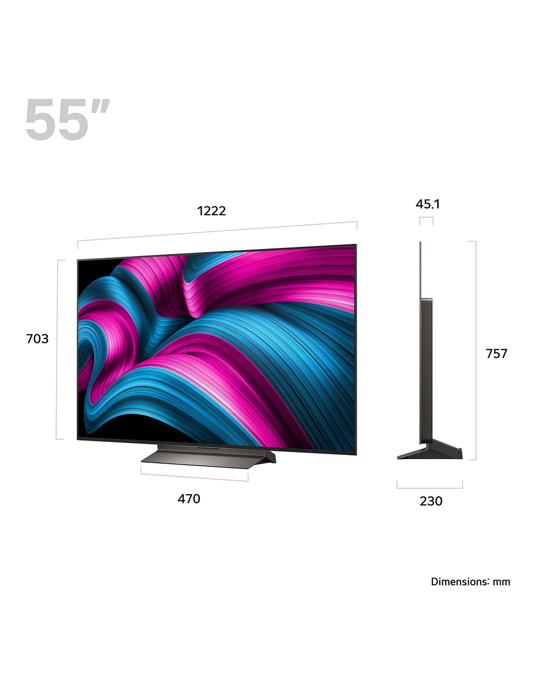 55 inch LG OLED evo AI C5E 4K Smart TV 2025 - OLED55C5ELB | LG UK