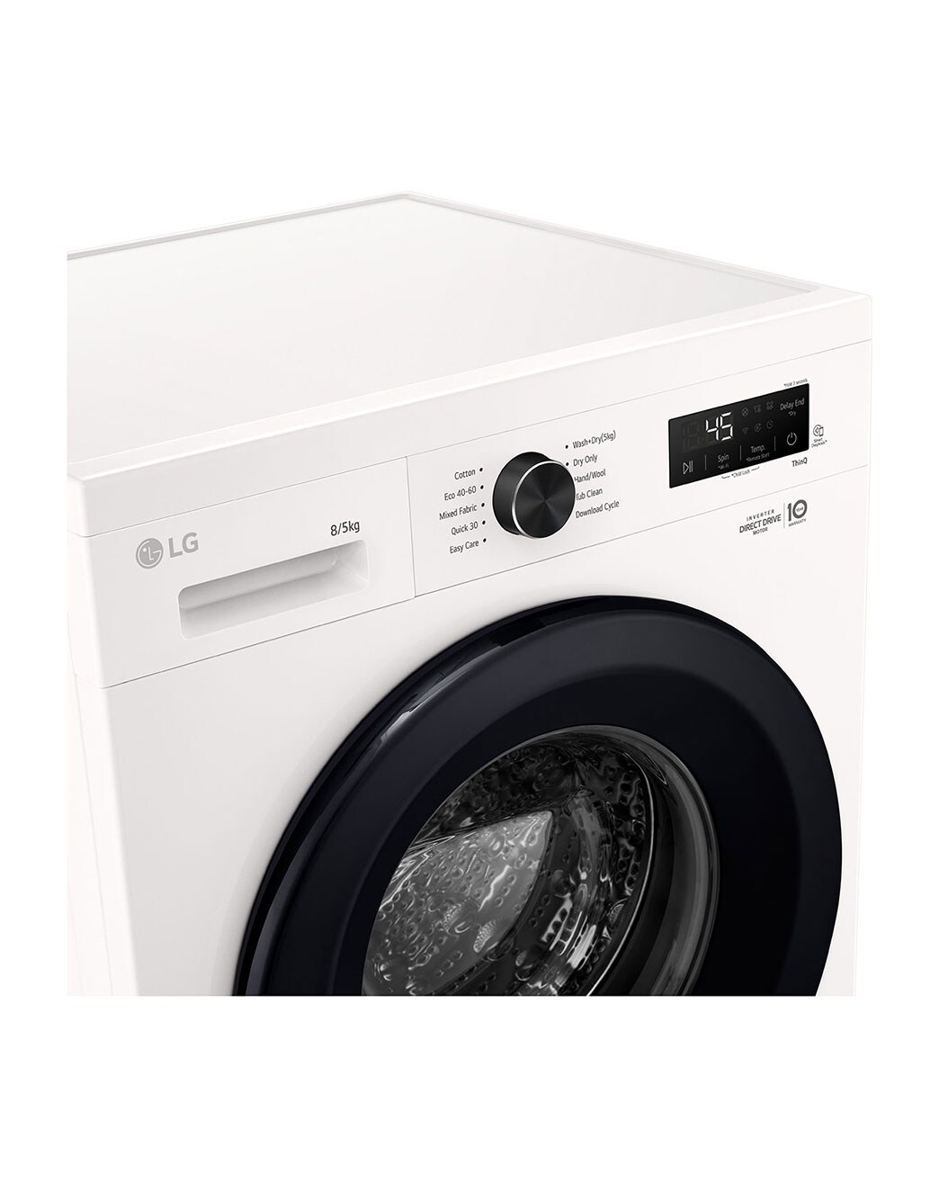 8 / 5kg Direct Drive Washer Dryer, White | LG UK