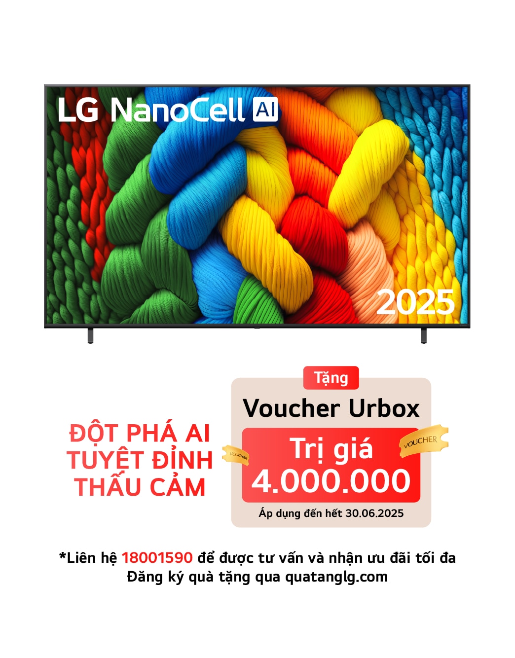 86 Inch LG NanoCell AI NANO80 4K Smart TV - 86NANO80ASA.ATV | LG VN