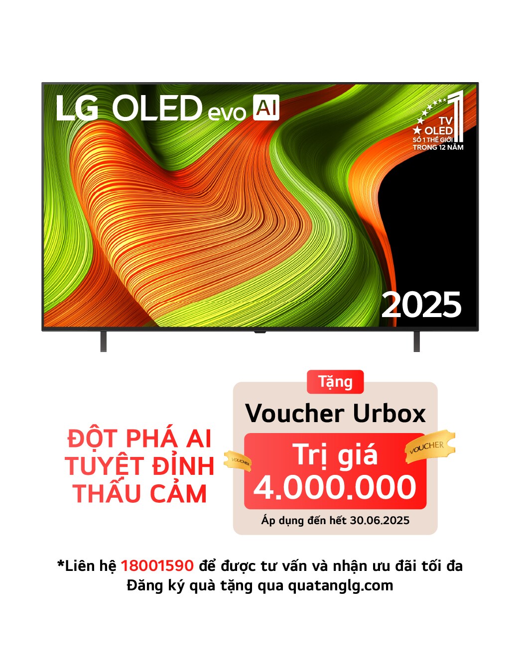 65 Inch LG OLED AI B5 4K Smart TV - OLED65B5PSA.ATV | LG VN
