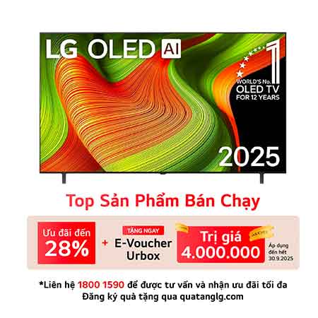 55 Inch LG OLED AI B5 4K Smart TV - OLED55B5PSA.ATV | LG VN