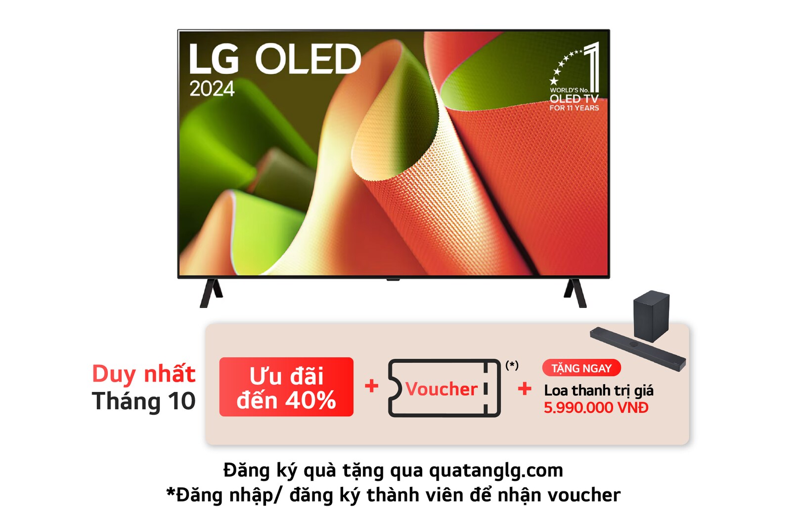 Smart TV LG OLED AI B4 4K 55 Inch 2024 - OLED55B4PSA | LG VN