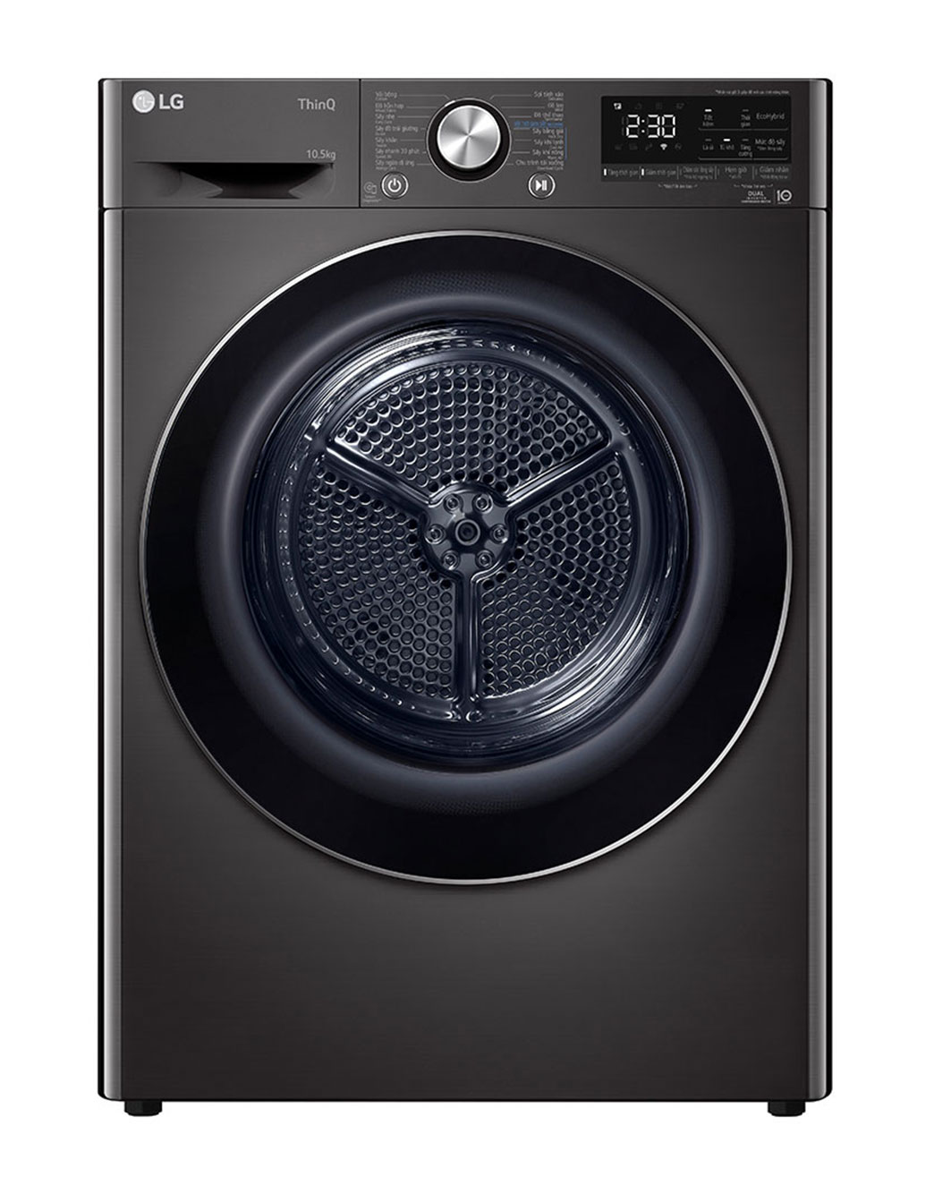 Combo Máy giặt lồng ngang LG AI DD™ 12kg Đen FV1412S3BA, Máy sấy LG ...