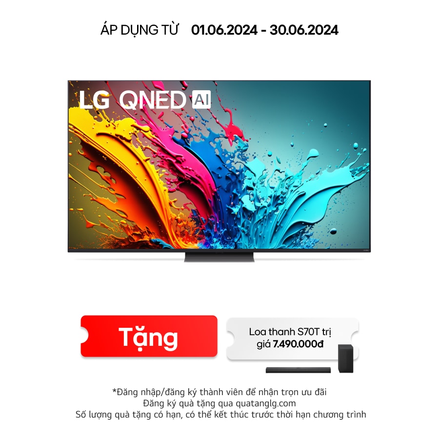 Smart TV LG QNED AI QNED86 4K 65 inch 2024 - 65QNED86TSA | LG VN