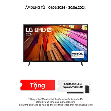 TV LG UHD AI 75 Inch 75UT8050PSB - 75UT8050PSB | LG VN