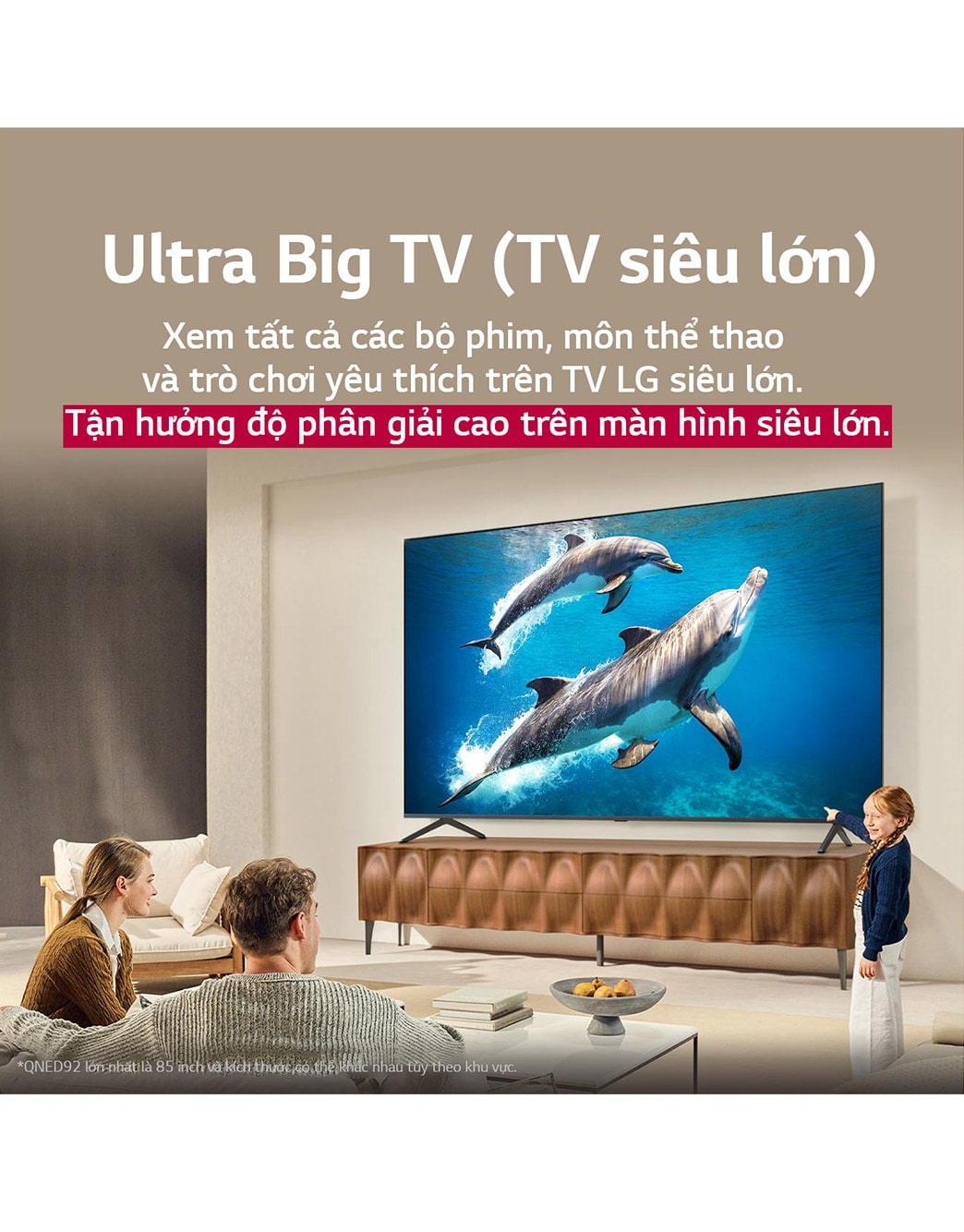 TV LG AI 2025 QNED evo AI Mini LED QNED92 85 inch - 85QNED92ASA | LG VN