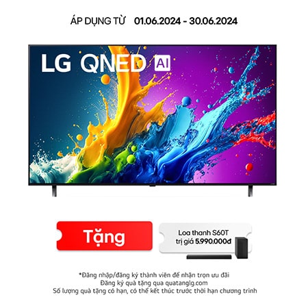 Smart TV LG QNED AI QNED80 4K 86 inch 2024 - 86QNED80TSA | LG VN