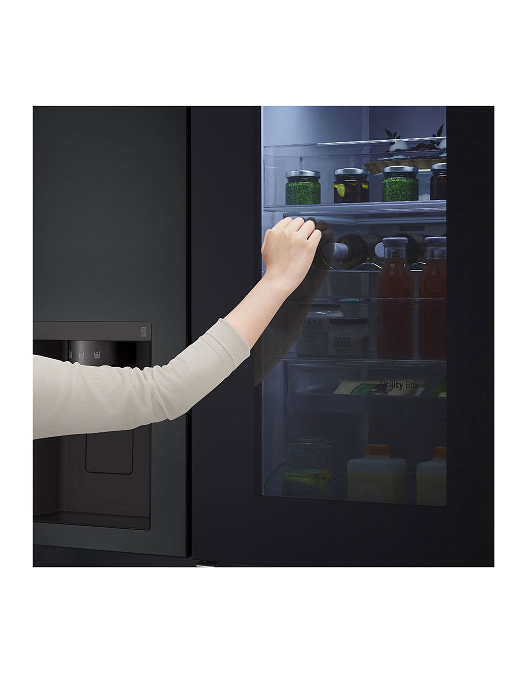 Tủ lạnh LG Instaview UVnano 635L màu đen GR-X257BL | LG VN