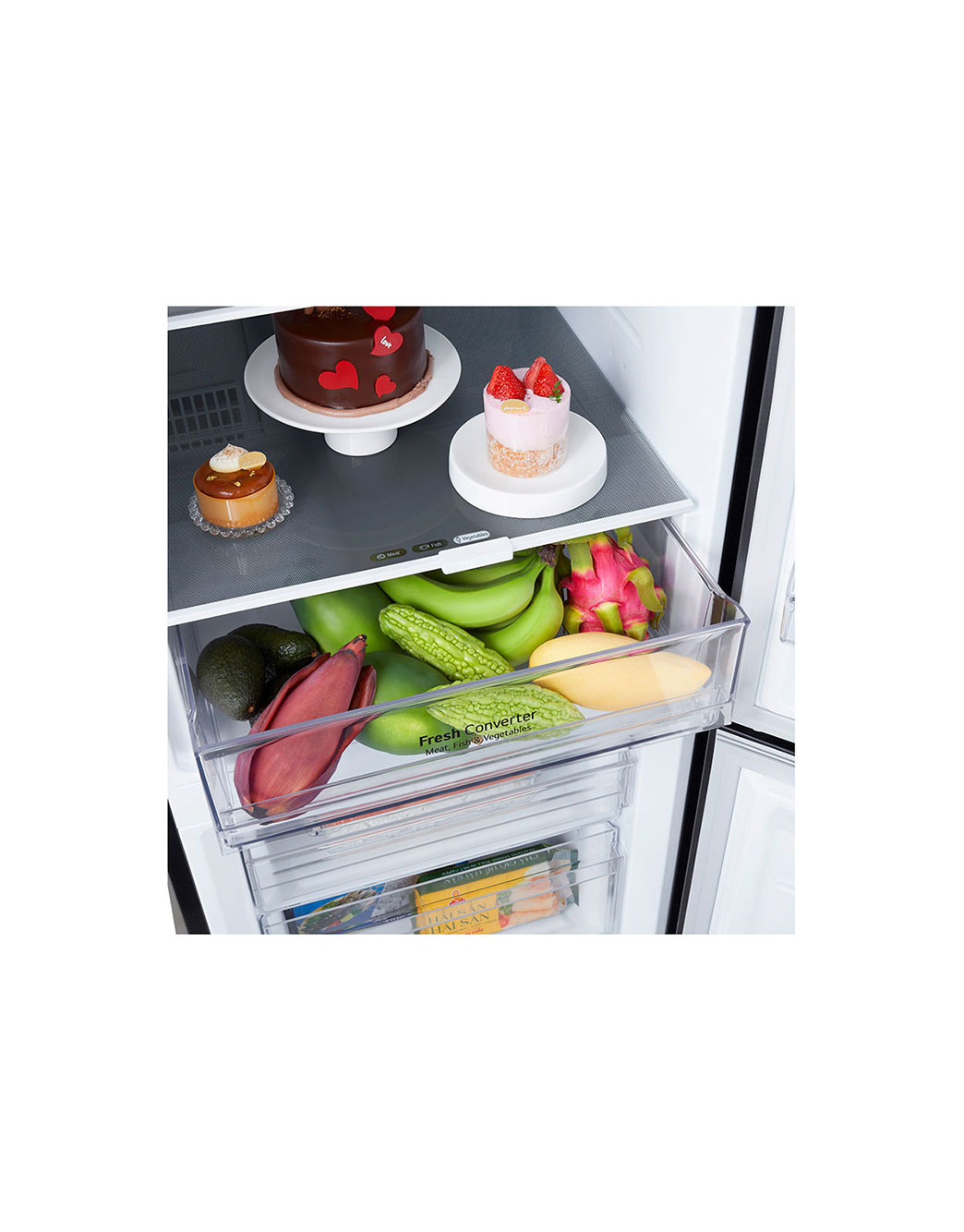 Tủ lạnh LG ngăn đá dưới màu đen 363L LBB33BLM | LG VN