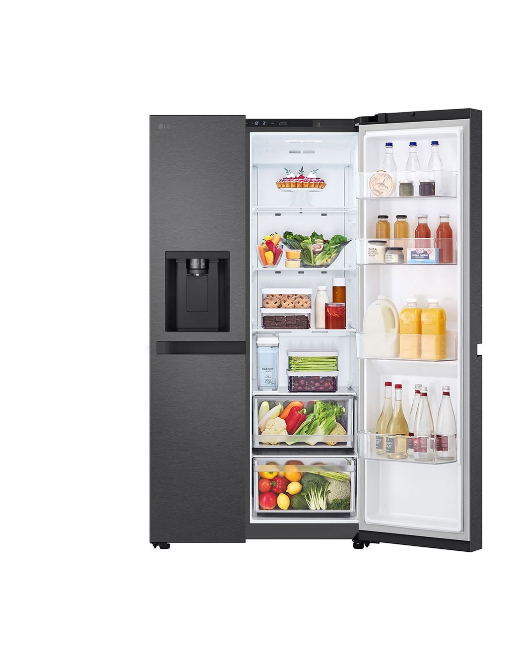 Tủ lạnh LG Side by Side 641L màu đen LSI63BLMA | LG Việt Nam
