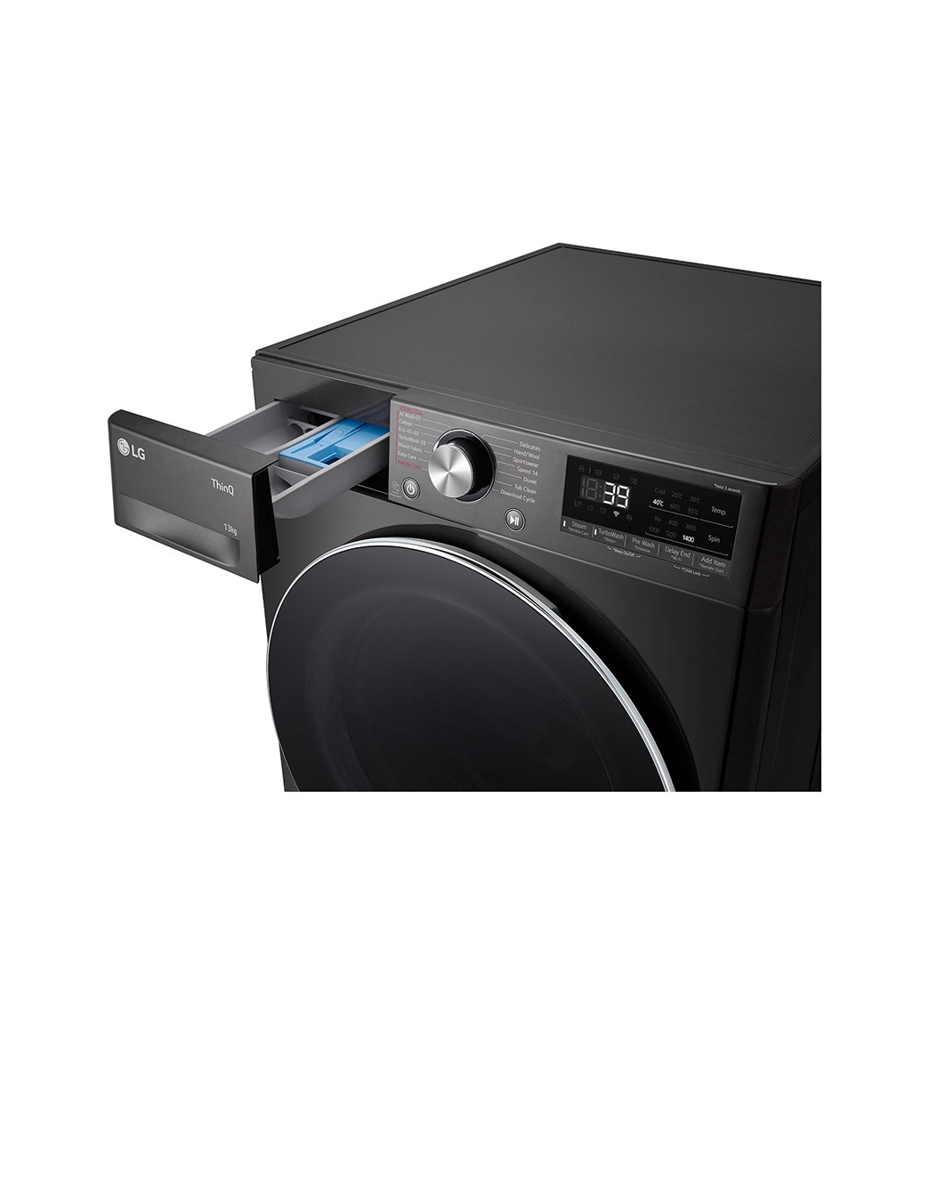 13Kg Washer with AI DD™ & Steam+™ Black - F4Y9LWP2ZB | LG ZA