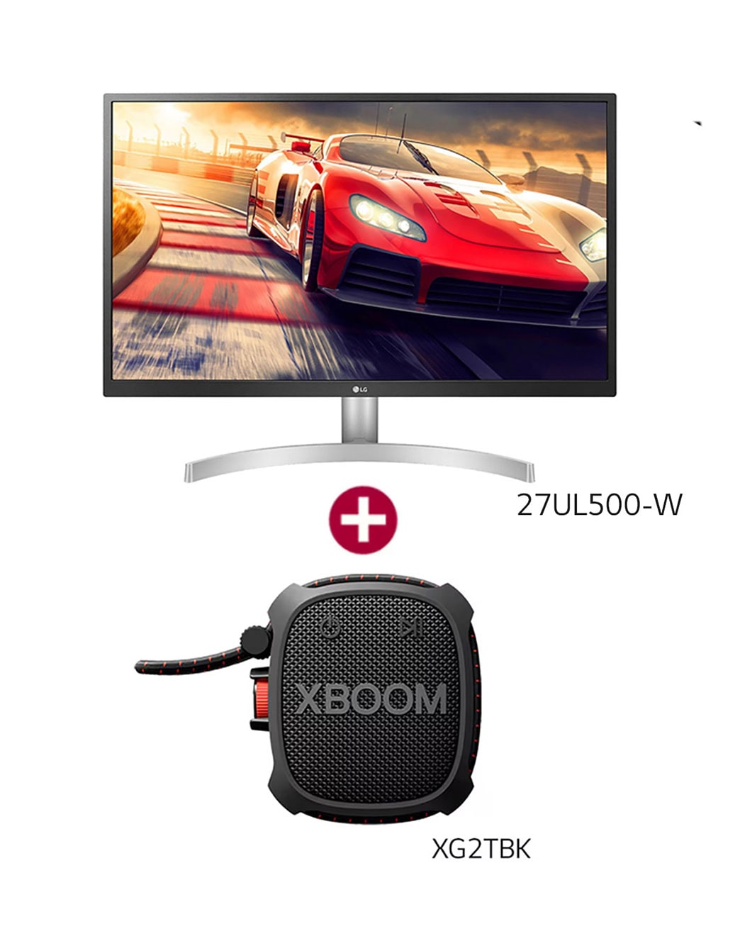 27UL500-W UHD 4K HDR Monitor and XBoom XG2TBK Bundle - 27UL500-W.XG2TBK ...