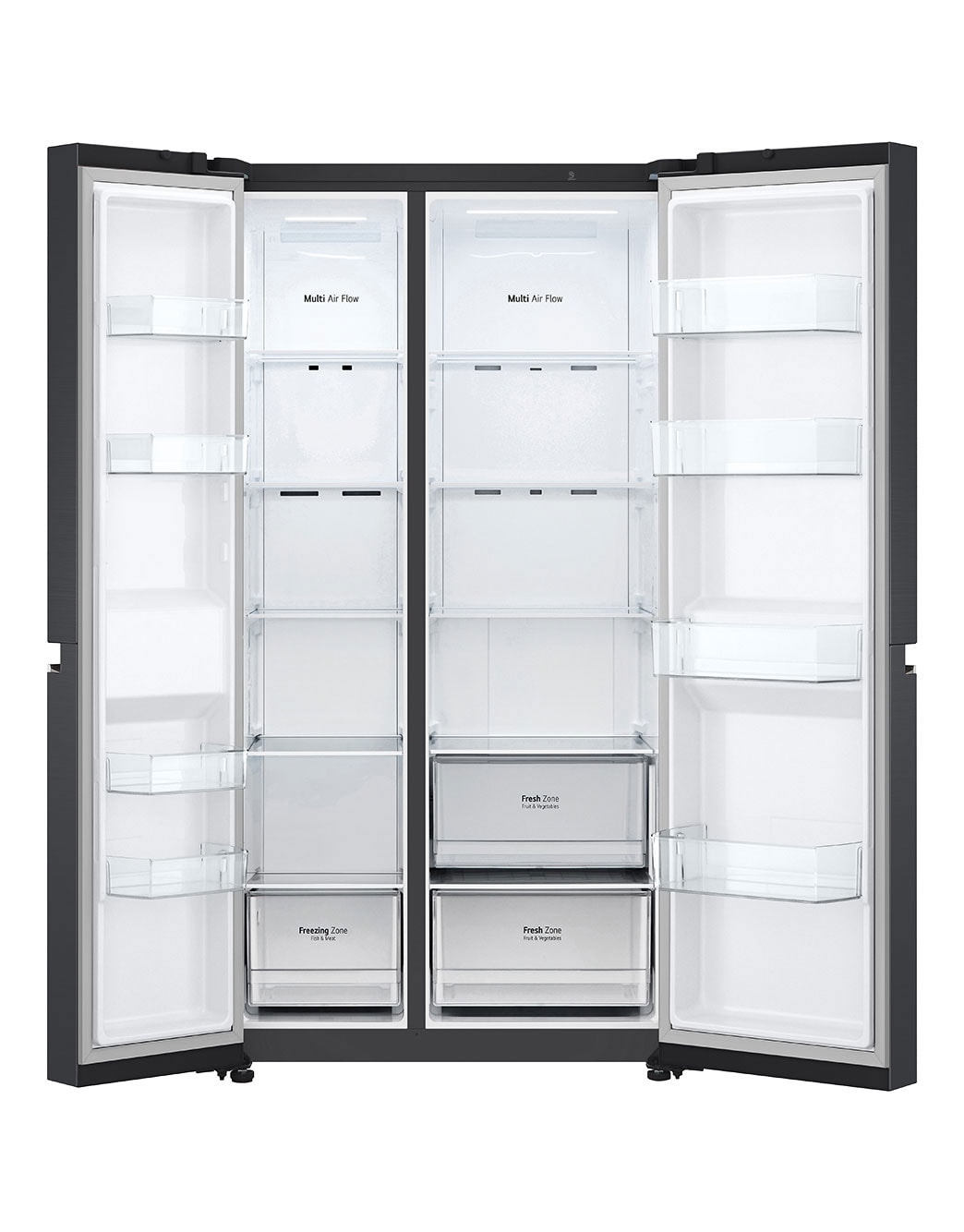 647L Side-by-Side Fridge in Black Finish - GC-B257SQYL | LG South Africa