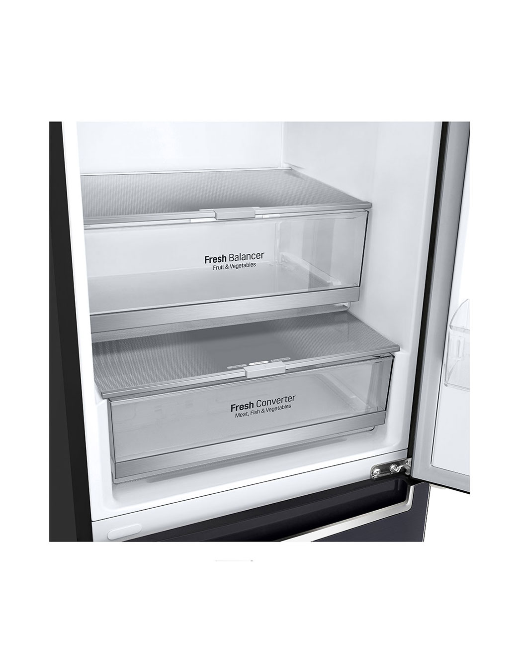 336L Wide Bottom Freezer with DoorCooling⁺™ in Black Finish - GC ...
