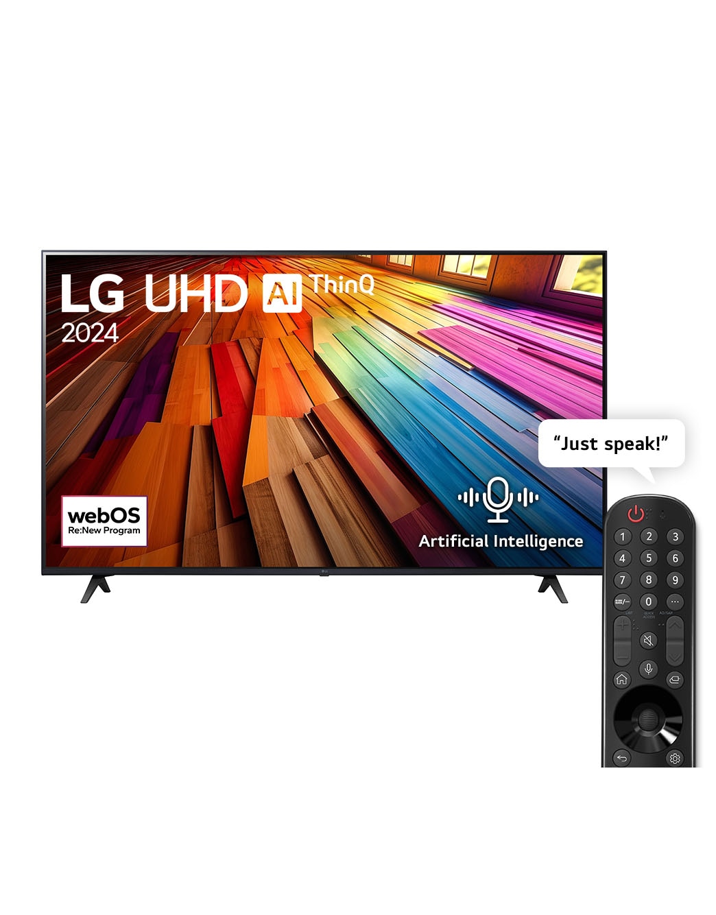 50 Inch LG UHD UT80 4K Smart TV AI Magic remote HDR10 webOS24 2024 - 50UT80006LA | LG ZA
