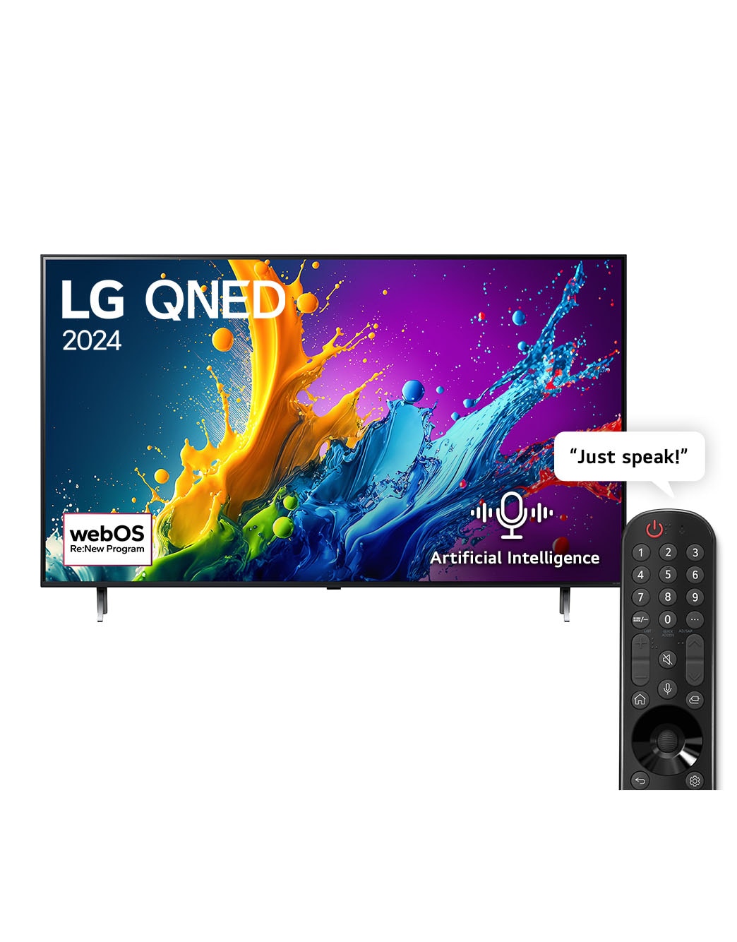 75 Inch LG QNED QNED80 4K Smart TV AI Magic remote HDR10 webOS24 2024 ...