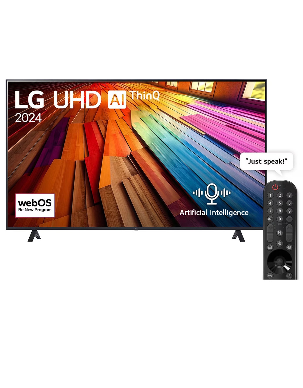 75 Inch LG UHD UT80 4K Smart TV AI Magic remote HDR10 webOS24 2024 ...