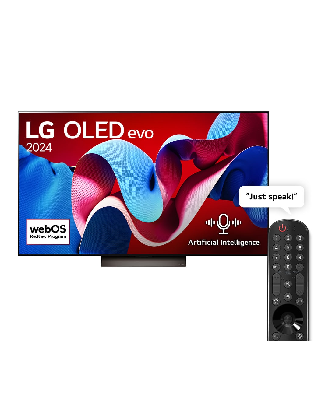 55 Inch LG OLED evo C4 4K Smart TV AI Magic remote Dolby Vision webOS24 ...