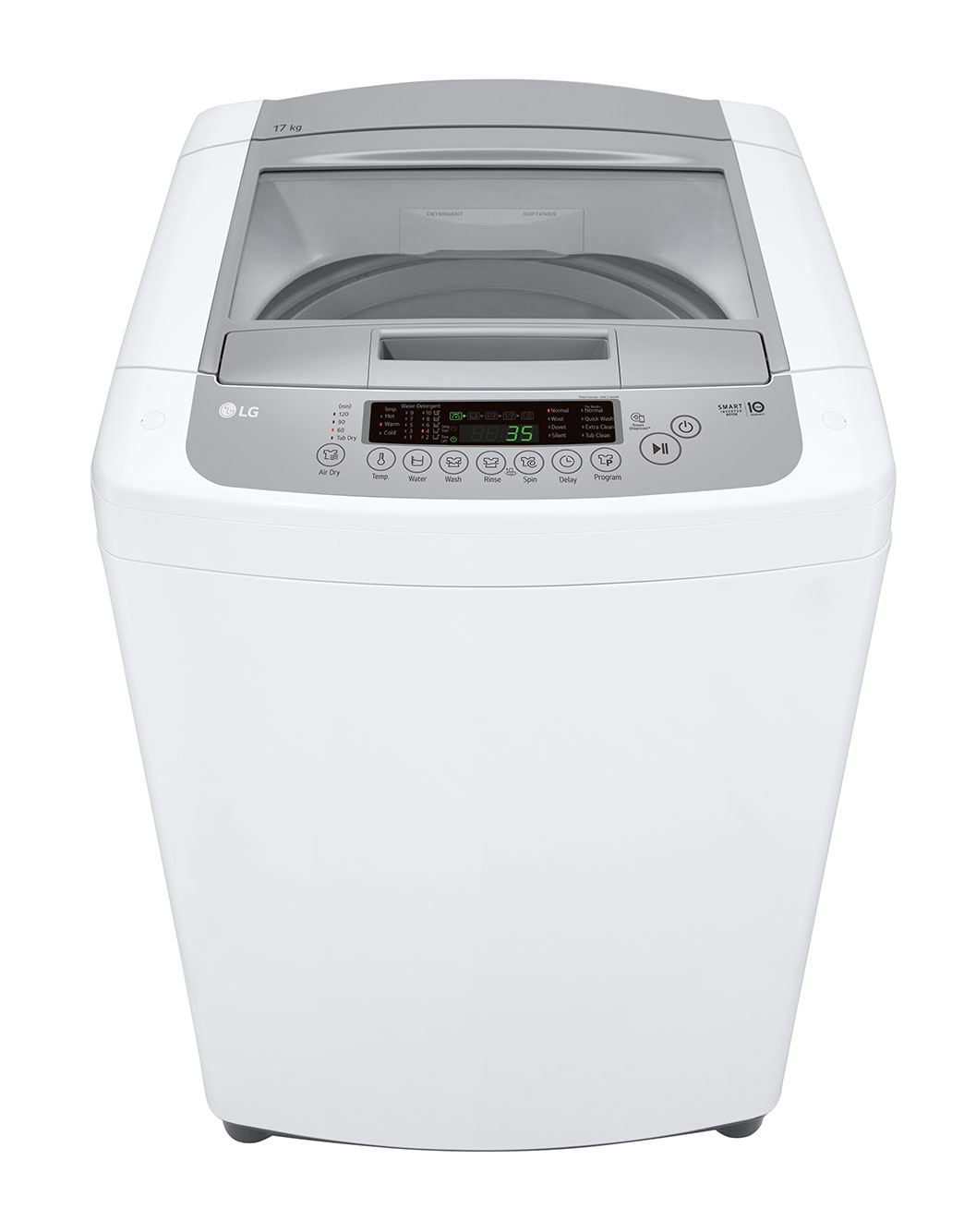 17kg Top Loader with Smart Inverter in White Finish - T1785NEHT | LG ZA