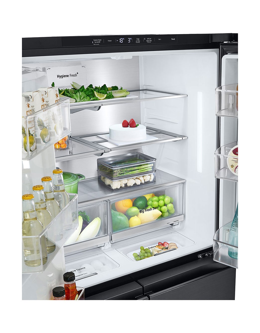 679L Door in Door™ Fridge with UVnano™ Black Finish | LG ZA