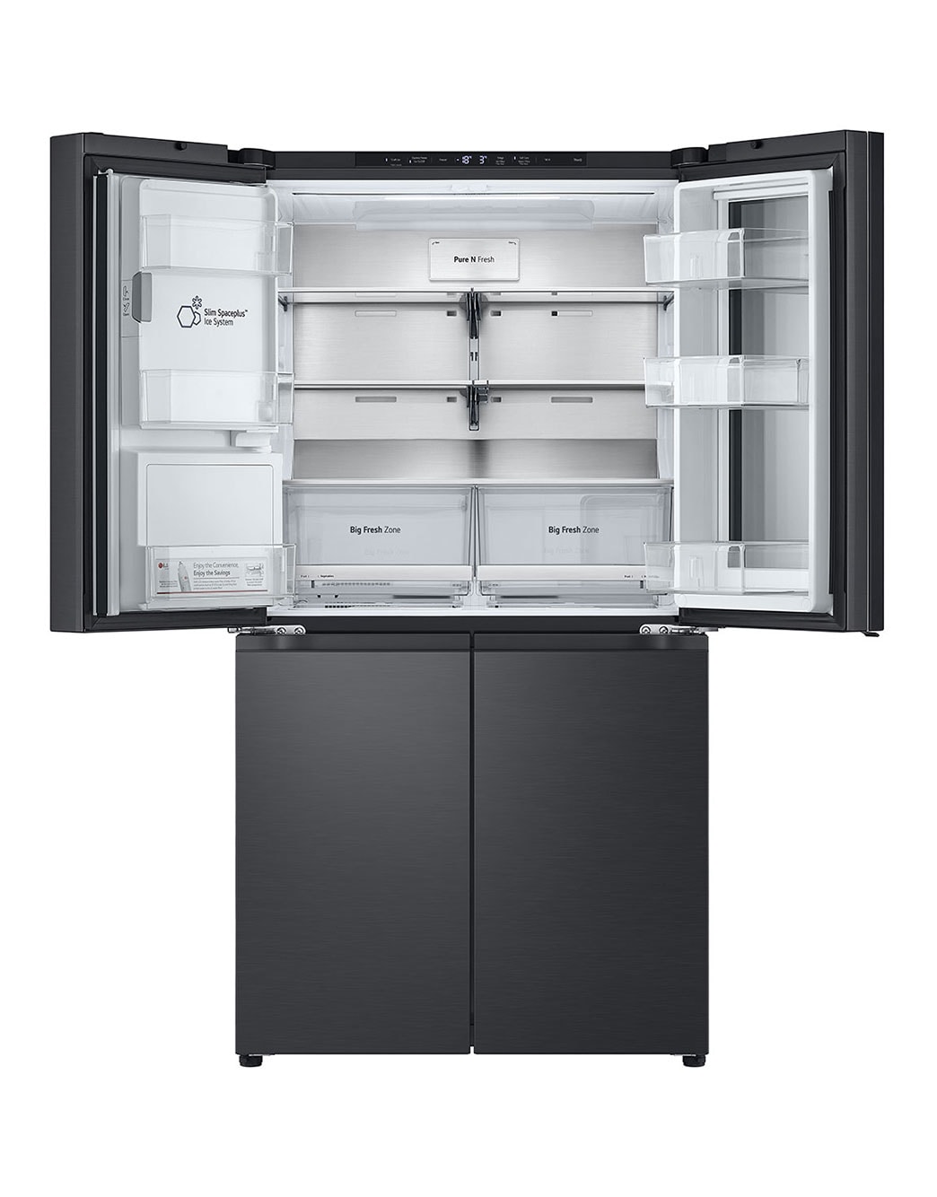900L Door-in-Door Fridge with UVnano Black | LG ZA