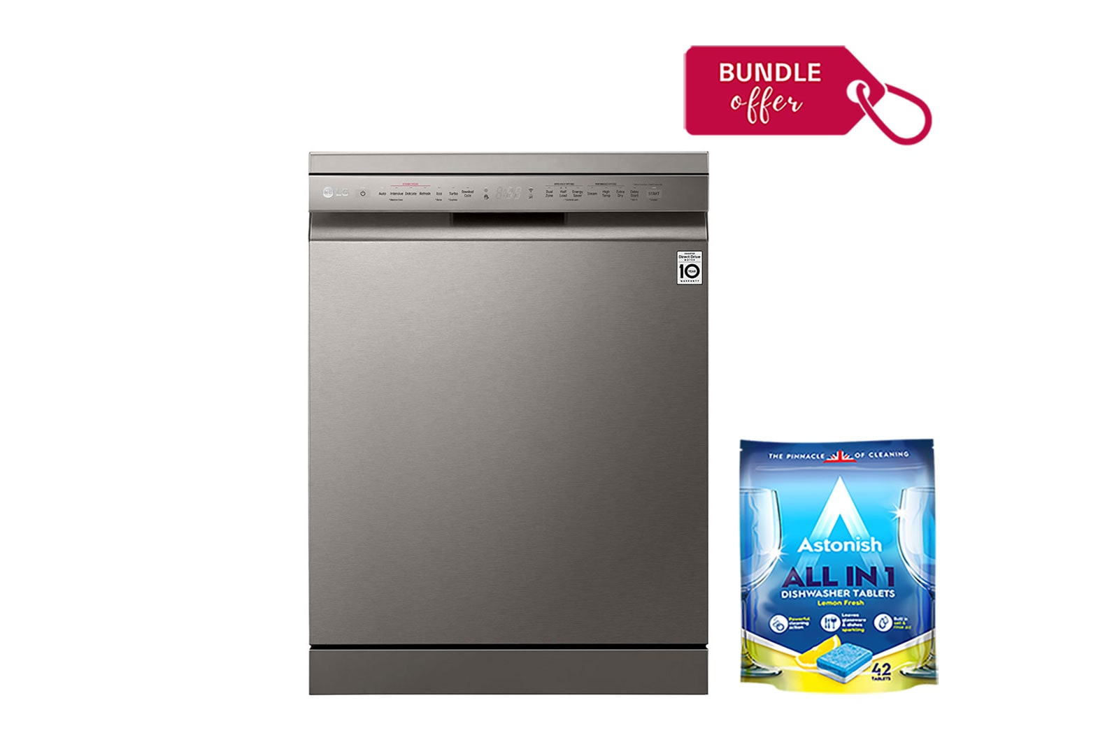 LG QuadWash™ Dishwasher: Smart Cleaning - DFB425FP | LG E.A.
