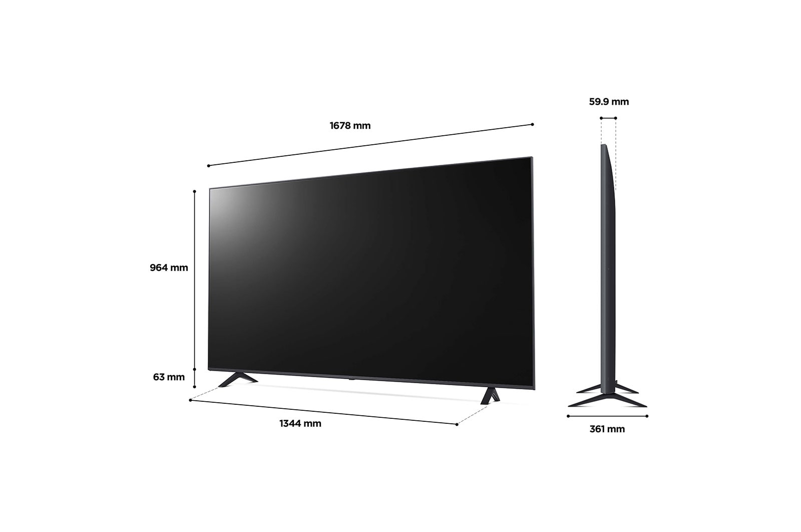 LG 75 Inch UHD 4K Smart TV | HDR10 Pro | AI ThinQ | LG EA