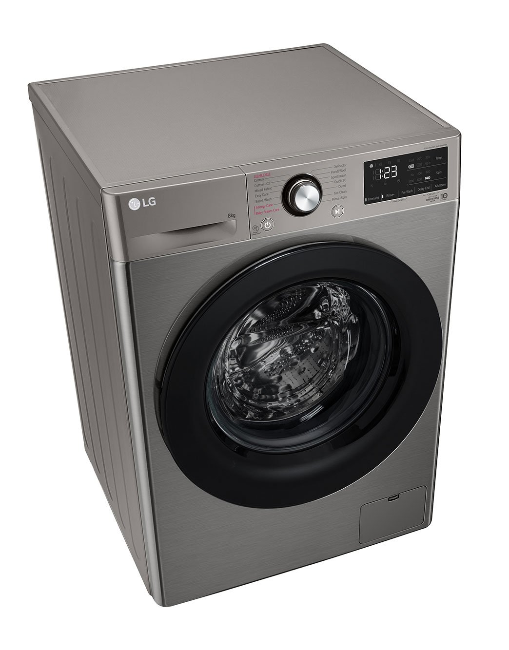 LG 8kg Steam™ Front Load Washing Machine | Silver | LG East Africa