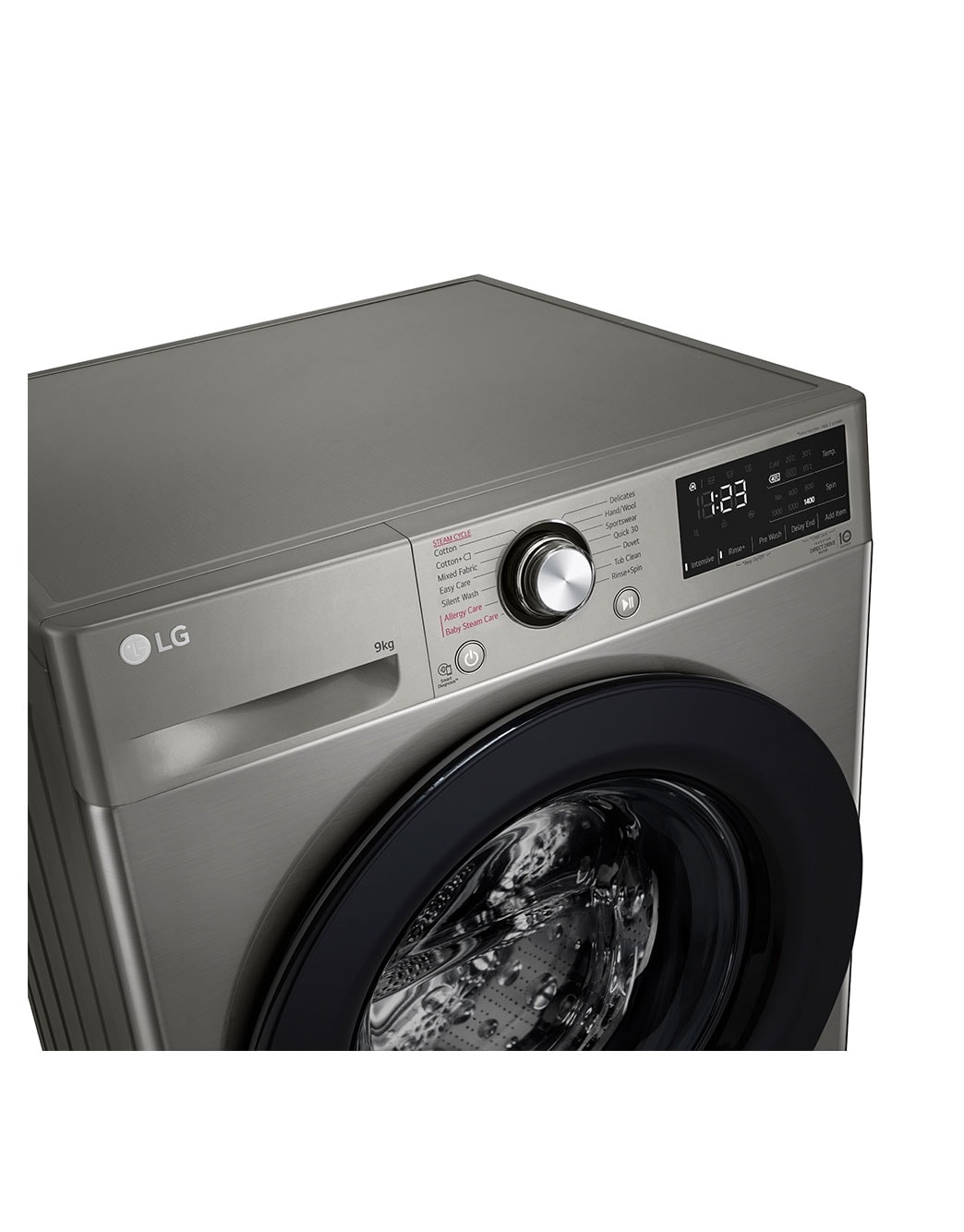 LG 9kg Front Load Washer | Platinum Silver | LG EA