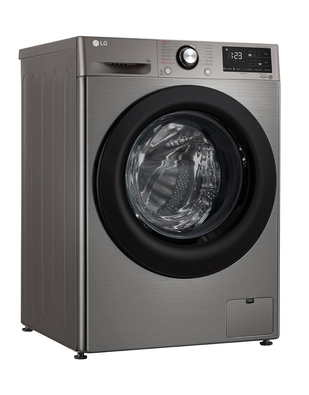 LG 9kg Front Load Washer | Platinum Silver | LG EA