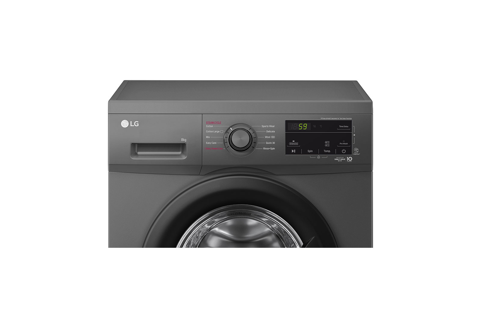 LG 8kg Front Load Washing Machine | Middle Black | LG East Africa