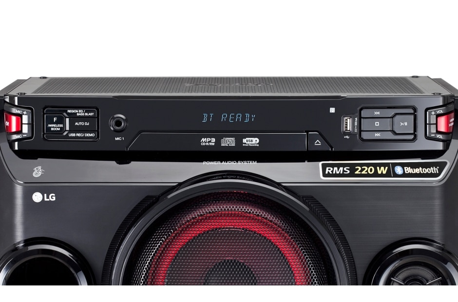 Minicomponente LG OM4560 220W RMS y conexión Bluetooth | LG Ecuador
